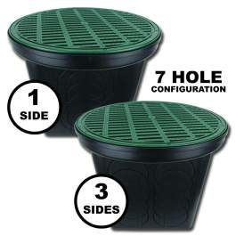 20" DRAINAGE BOX WITH GRATE (7 Hole) - Drainage Direct