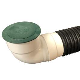 6" Flow Gate with Elbow & Corrugated Pipe Adapter (Drainage Pop-Up)